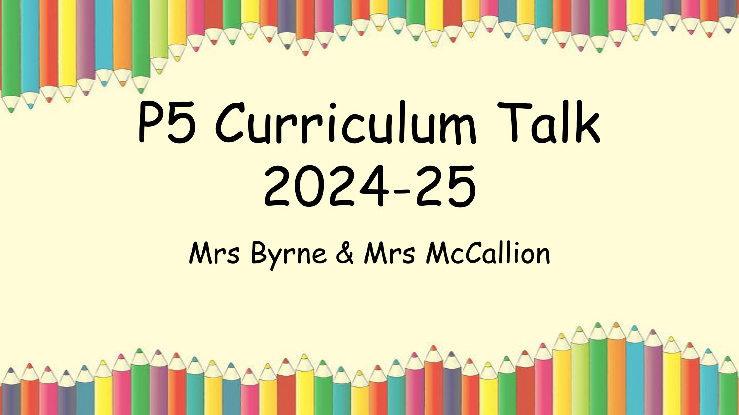 P5 Curriculum Talk